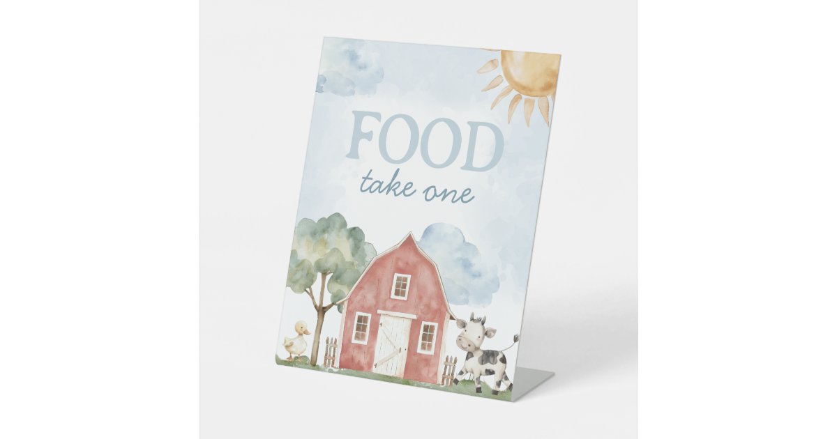 Farm Food Table Sign | Zazzle