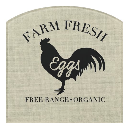 Farm Fresh Chicken Country Silhouette Door Sign | Zazzle.com