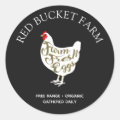 Farm Fresh Chicken Eggs Retro Classic Round Sticker | Zazzle