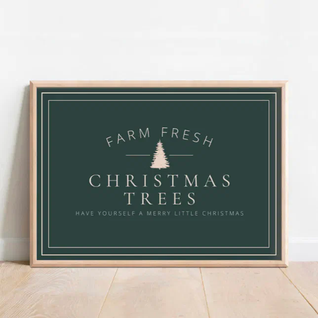 Farm Fresh Christmas Trees Holiday Matte Poster | Zazzle