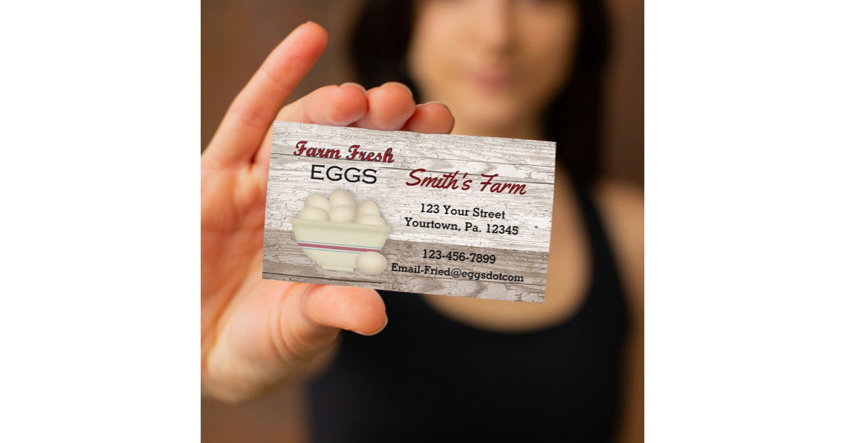 Farm Fresh Eggs Business Card | Zazzle