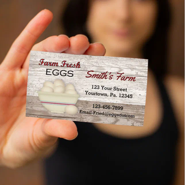 Farm Fresh Eggs Business Card | Zazzle