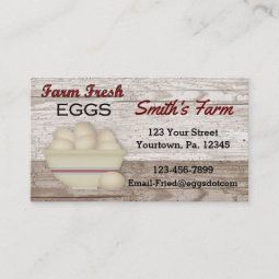 Farm Fresh Eggs Business Card | Zazzle