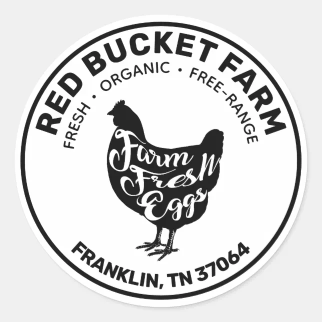 Farm Fresh Eggs Carton Label | Zazzle