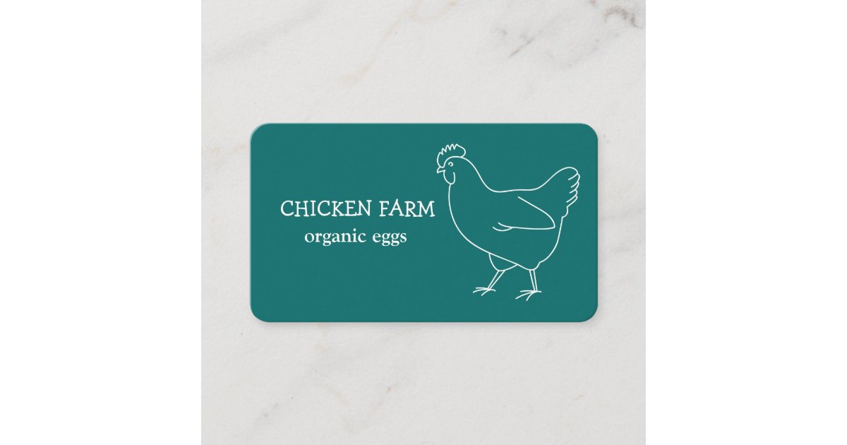 Farm Fresh Eggs Chicken Business Card | Zazzle