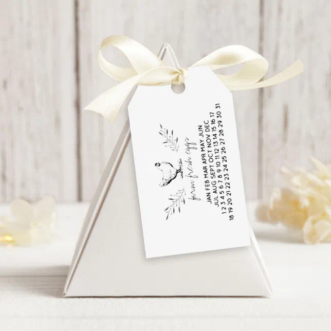 Farm Fresh Eggs Date Egg Carton Product Tag | Zazzle