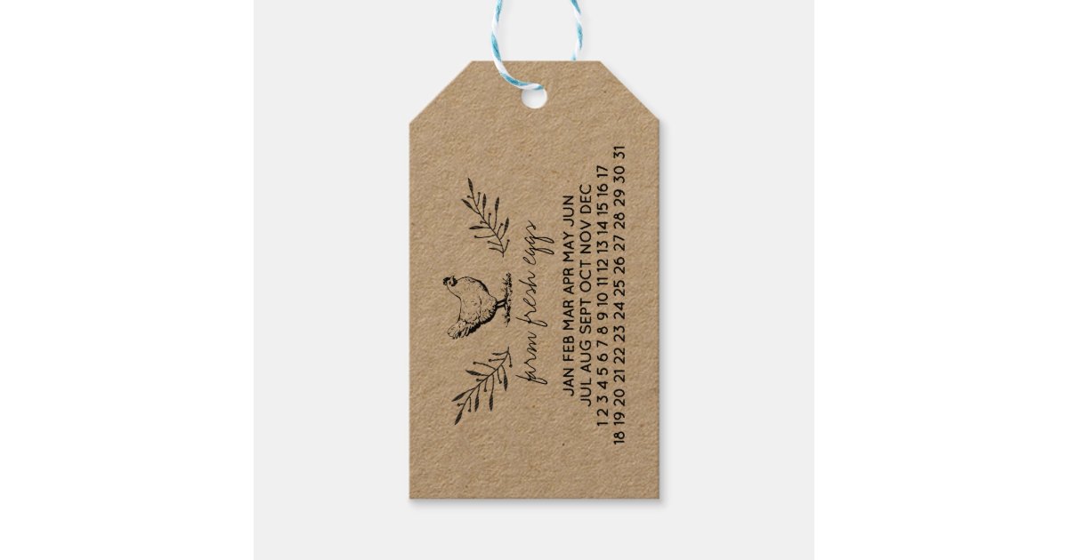 farm fresh eggs date egg carton product tag | Zazzle