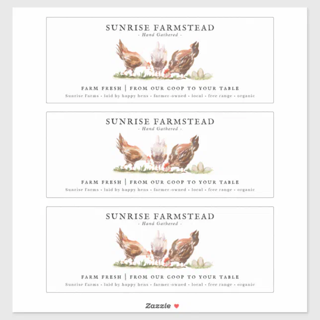 Farm Fresh Eggs | Monogram Egg Carton Label | Zazzle