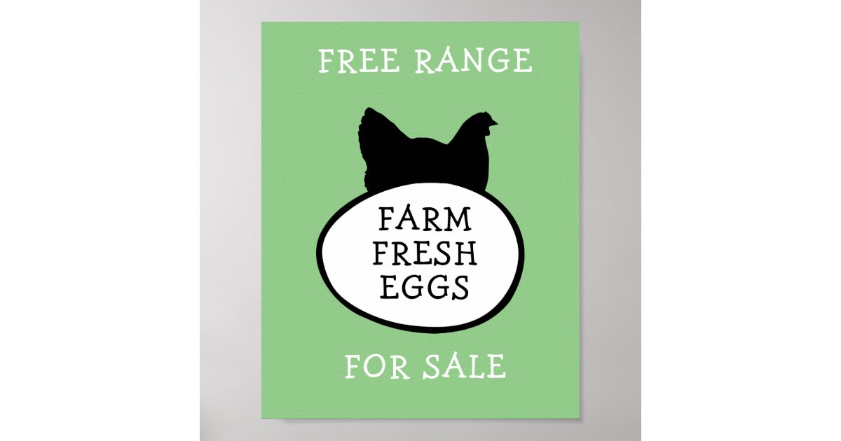 Farm Fresh Eggs Poster | Zazzle