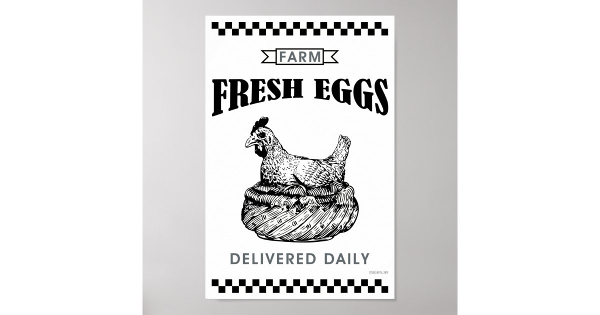FARM FRESH EGGS POSTER | Zazzle