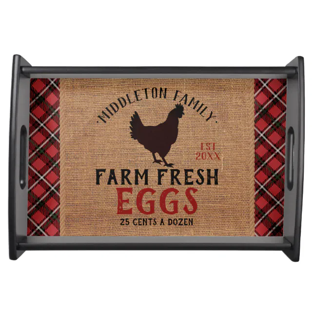 Farm Fresh 讀 Eggs Serving Tray | Zazzle