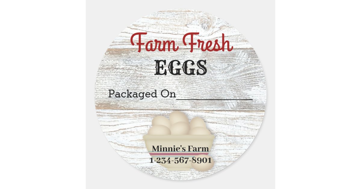 Farm Fresh Eggs Sticker | Zazzle