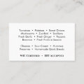 Farm-Fresh Fruits and Vegetables Cornucopia Logo Business Card | Zazzle