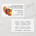 Farm-Fresh Fruits and Vegetables Cornucopia Logo Business Card | Zazzle