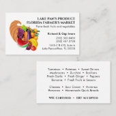 Farm-Fresh Fruits and Vegetables Cornucopia Logo Business Card | Zazzle