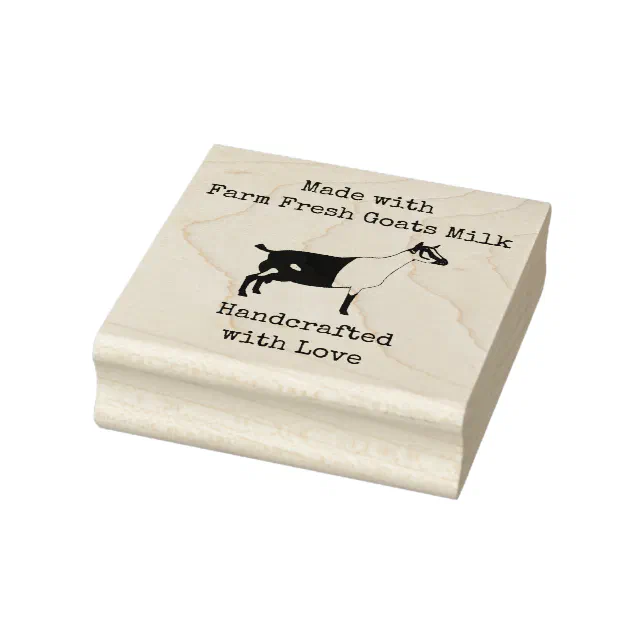 Farm Fresh Goats Milk - Handcrafted with Love Rubber Stamp | Zazzle