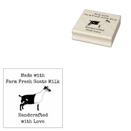 Farm Fresh Goats Milk - Handcrafted with Love Rubber Stamp | Zazzle