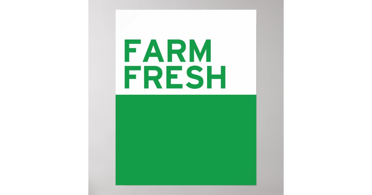 Farm Fresh Poster | Zazzle