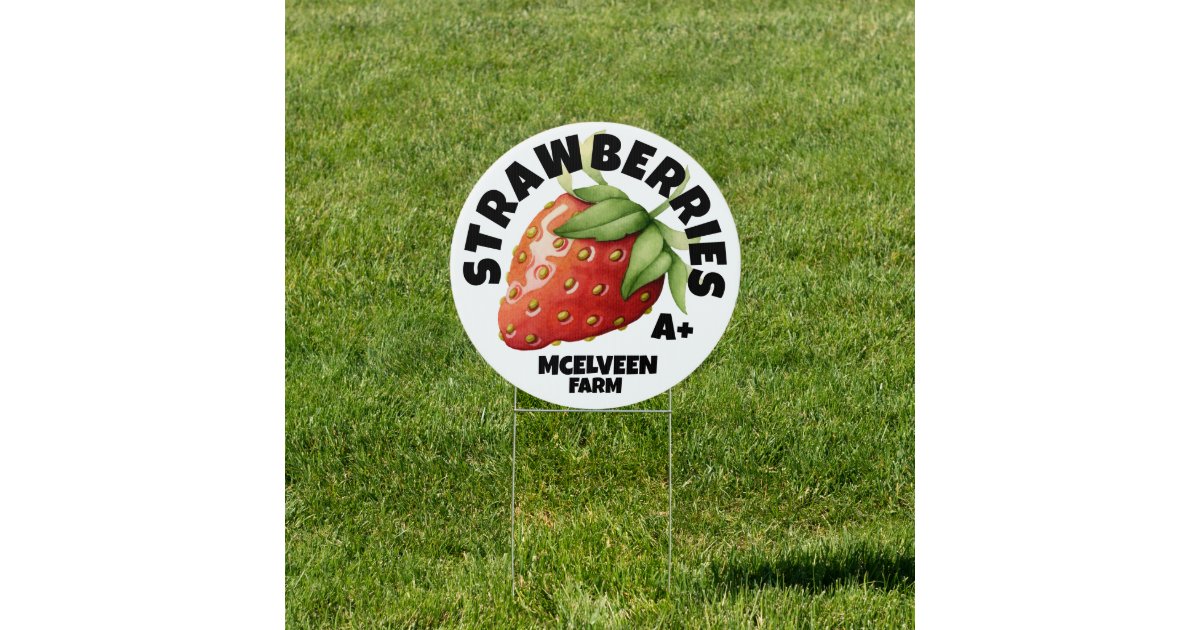 Farm Fresh STRAWBERRIES Sign | Zazzle
