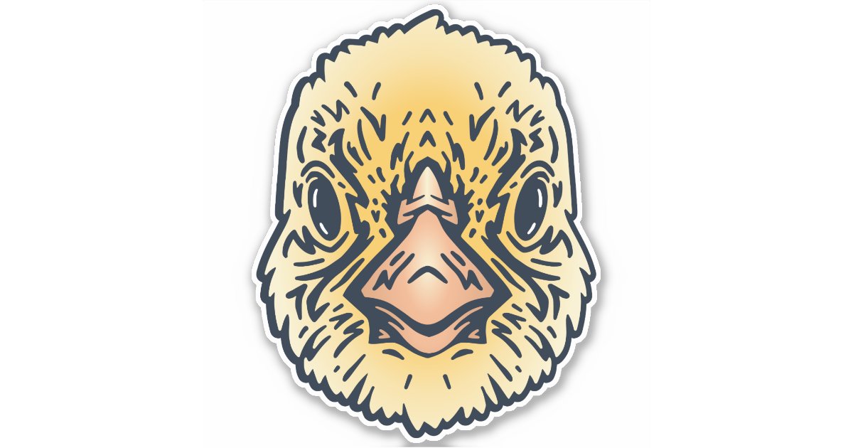 Farm Friend Chick Face Sticker | Zazzle