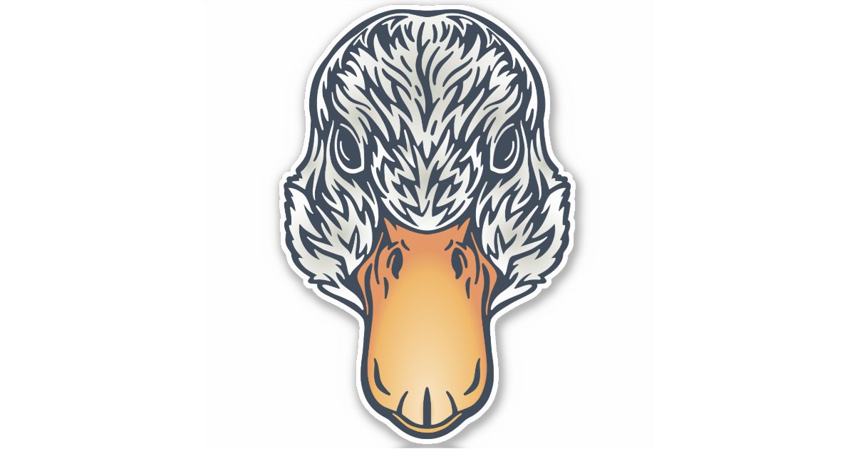 Farm Friend Duck Face Sticker | Zazzle
