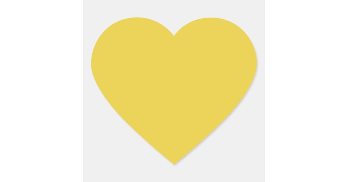 Farm Garden Yellow Heart Sticker | Zazzle