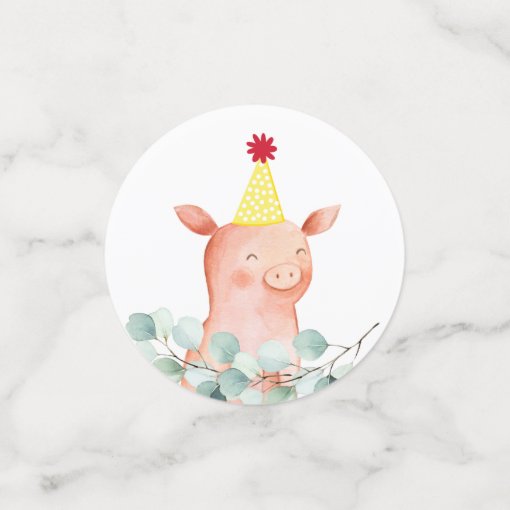 Farm Greenery Barnyard Birthday Confetti | Zazzle