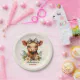 Farm Holy Cow Highland 1st Birthday Paper Plates | Zazzle