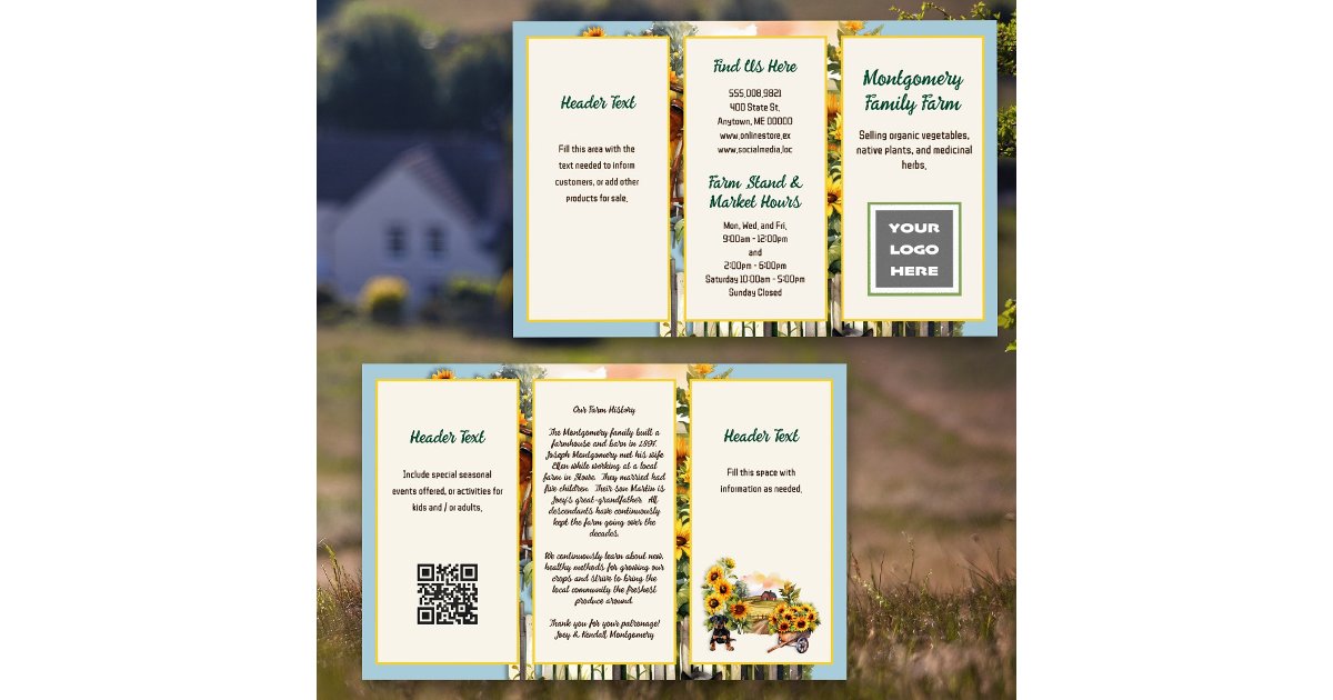 Farm Homestead Small Business Brochure Flyer | Zazzle