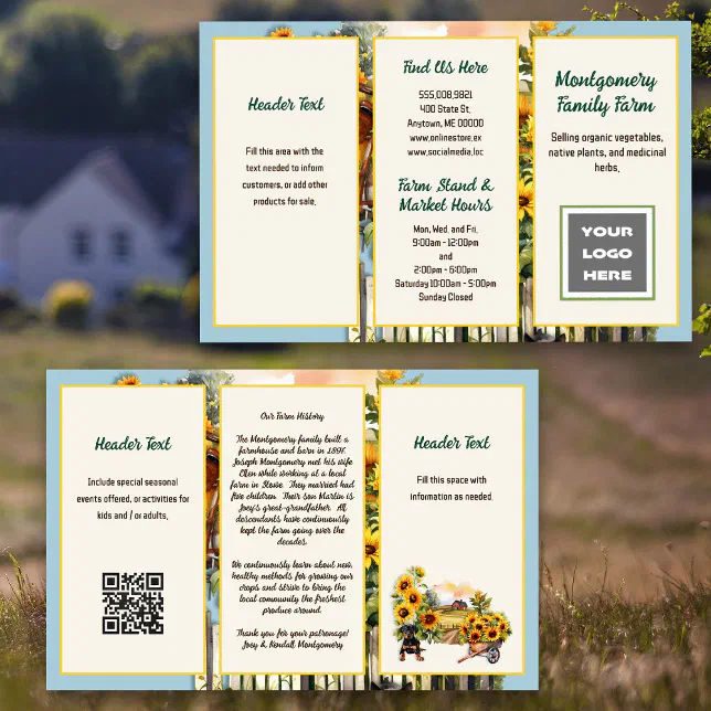 Farm Homestead Small Business Brochure Flyer | Zazzle
