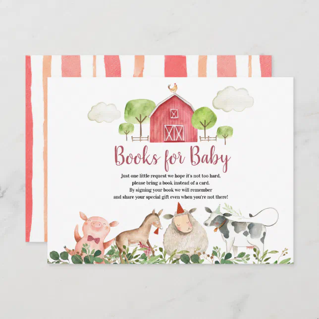 Farm House Animals Barnyard Books for Baby Postcard | Zazzle