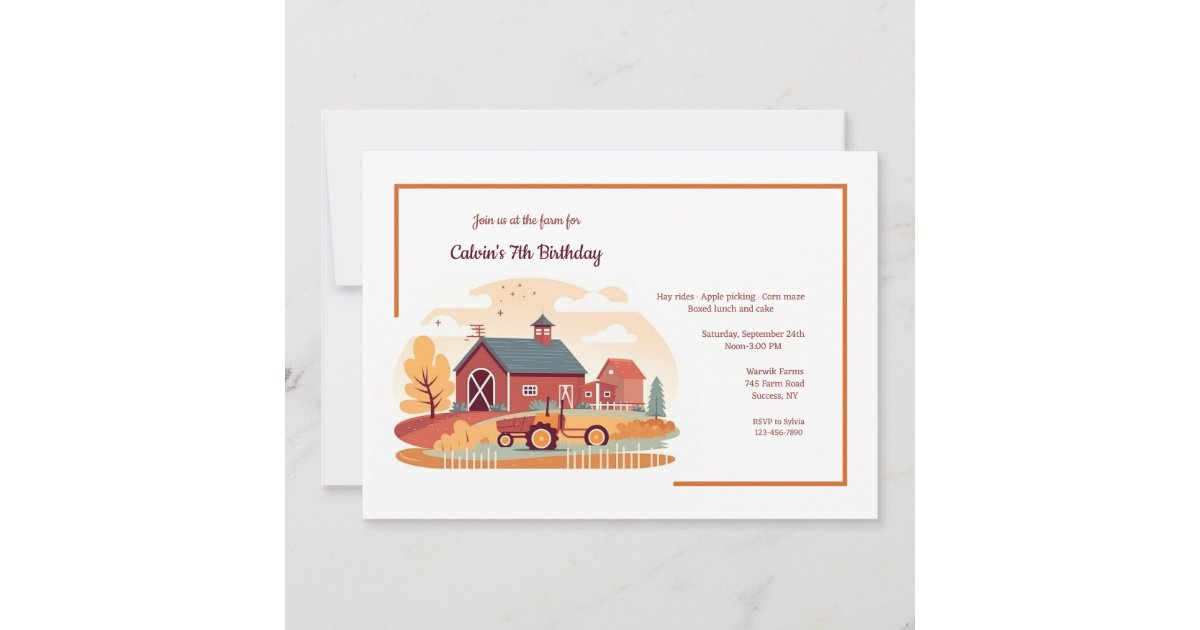 Farm Landscape Invitation | Zazzle
