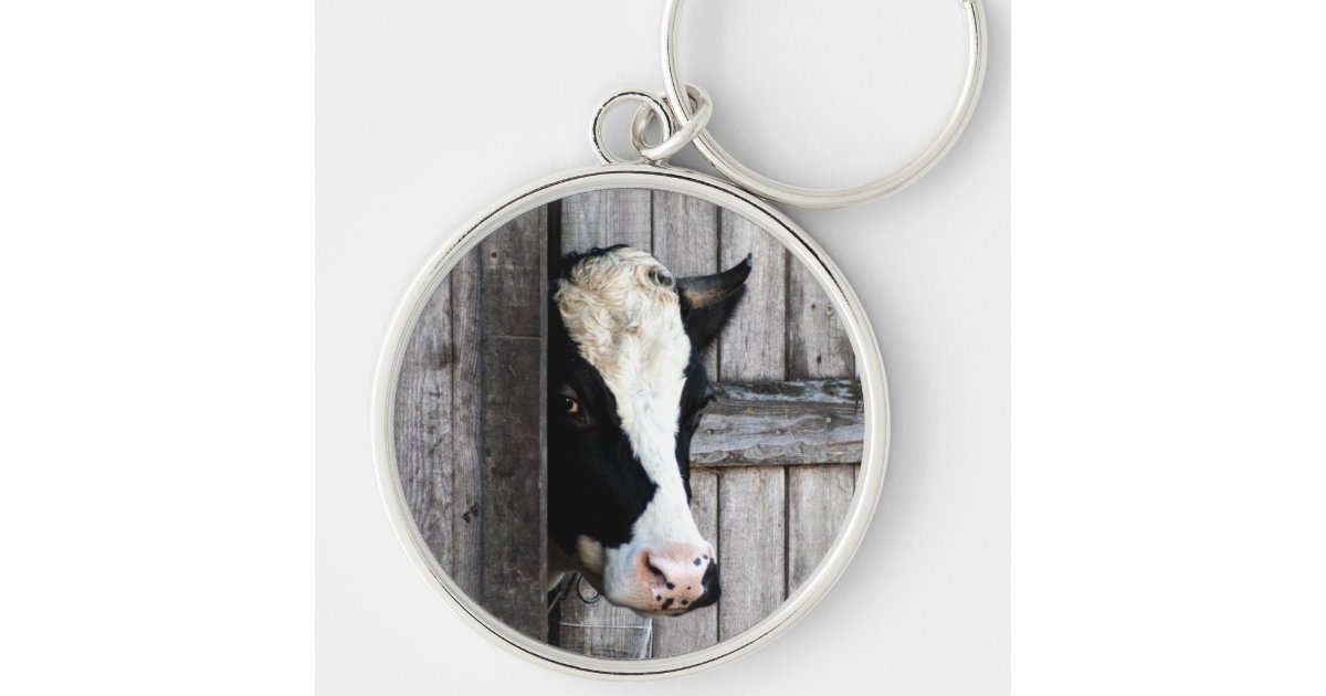 Farm Life Cow Keychain | Zazzle