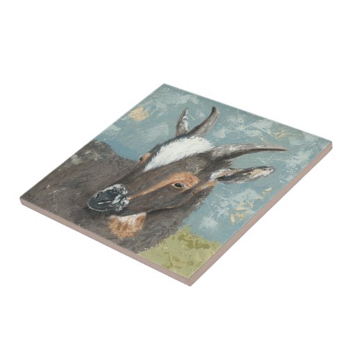 Farm Life-Grey Goat Ceramic Tile | Zazzle