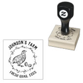Farm Name | Wreath | Quail Eggs Carton Stamp | Zazzle