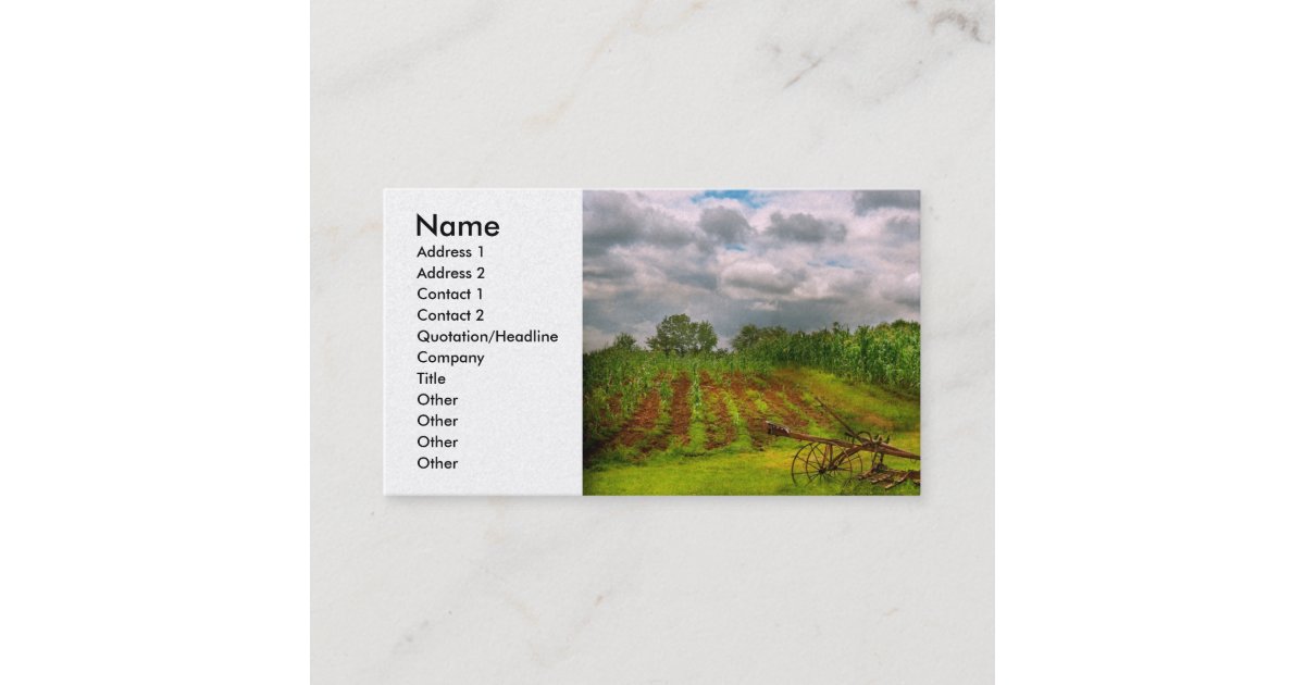 Farm - Organic farming Business Card | Zazzle