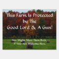Farm Protected By... Yard Sign | Zazzle