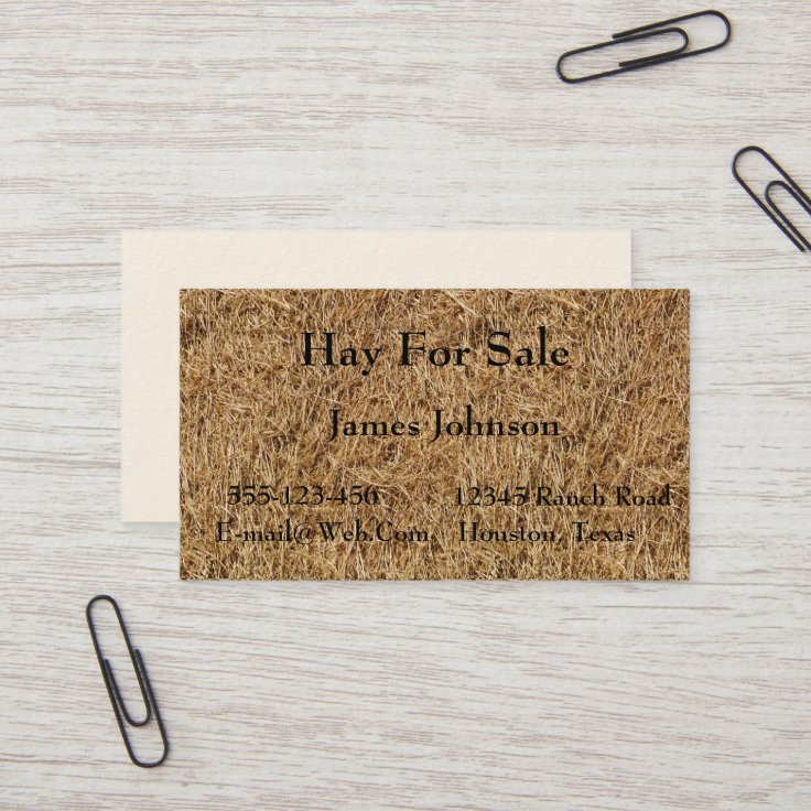 Farm Ranch Hay Bale Print Business Cards | Zazzle