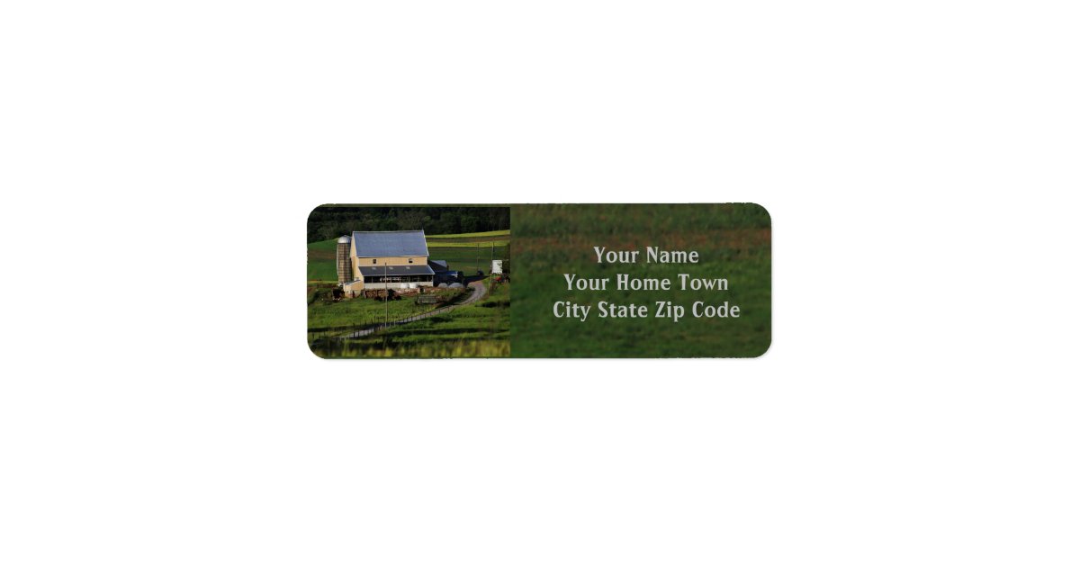 Farm Return Address Label | Zazzle