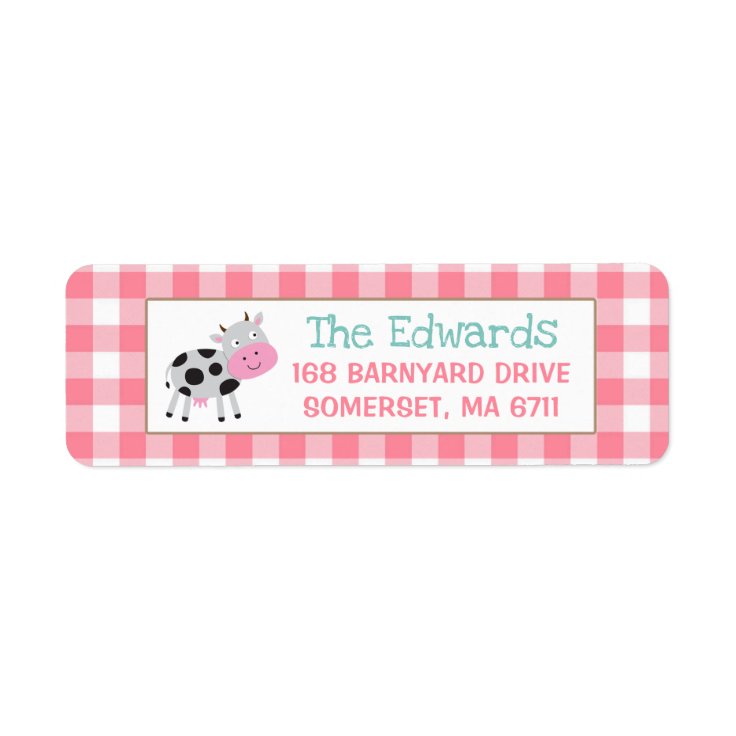 Farm Return Address Labels Farmyard Birthday Party | Zazzle