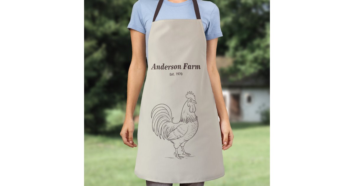 Farm Rooster Apron | Zazzle