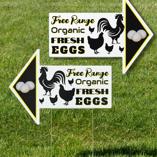 Farm Stand Fresh Eggs Double Sided Arrow Sign | Zazzle