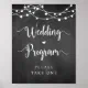 Farm String Lights, Chalkboard, Wedding Program Poster | Zazzle