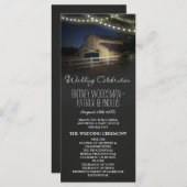 Farm String Lights Rustic Barn Wedding Programs | Zazzle