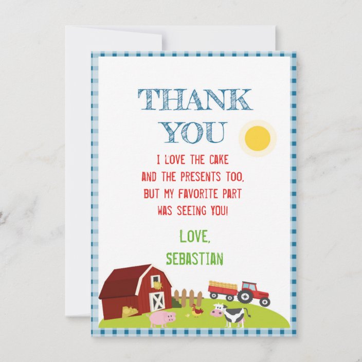 FARM THANK YOU CARD | Zazzle.com