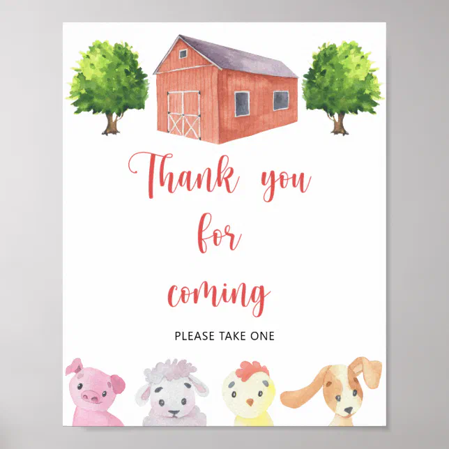 Farm - Thank you for coming Poster | Zazzle