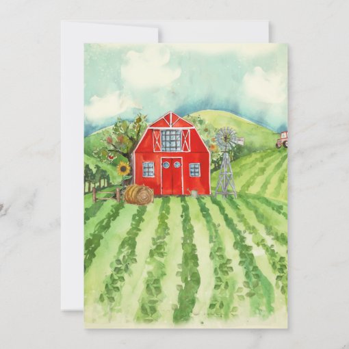 Farm Theme | Barn Birthday Party Invitation | Zazzle