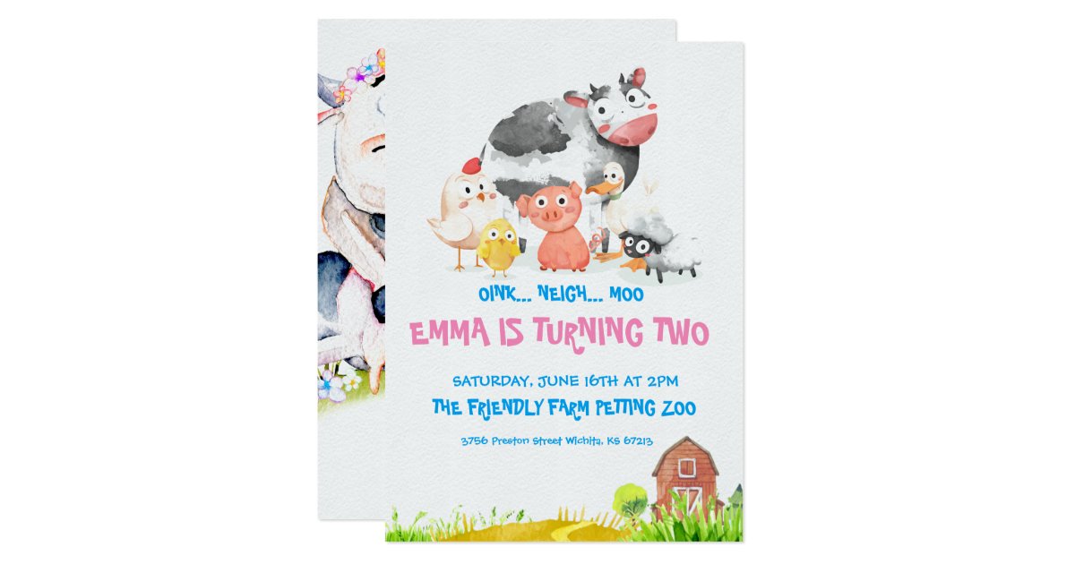 Farm Theme Party Invitations | Zazzle.com
