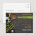 Farm to Table Dinner Invitation Postcard | Zazzle