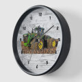 Farm Tractor Equipment Cool Farming Machinery Clock | Zazzle